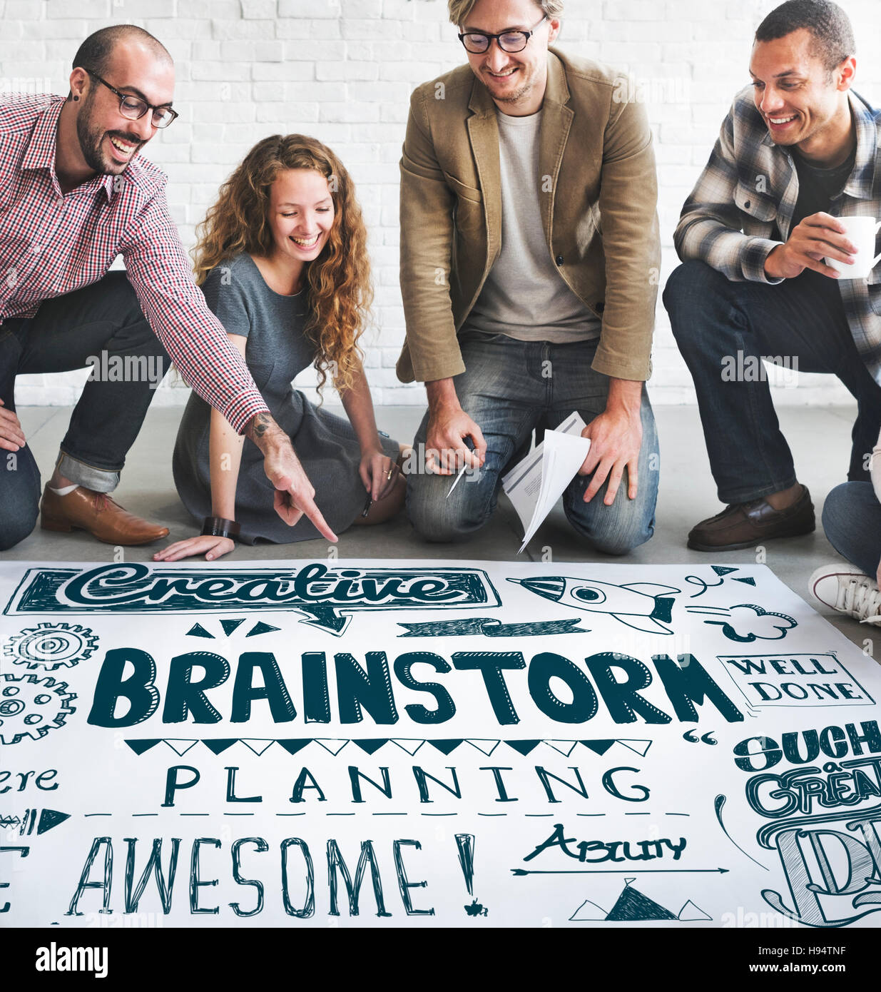 Brainstorm Planning Thinking Analysis Sharing Concept Stock Photo - Alamy