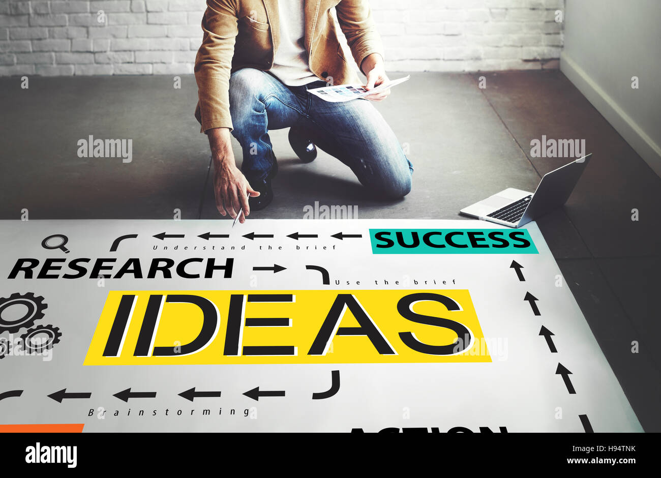 Ideas Success Planning Action Management Concept Stock Photo - Alamy