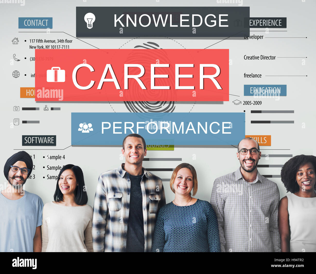 Career Performance Knowledge Word Concept Stock Photo - Alamy