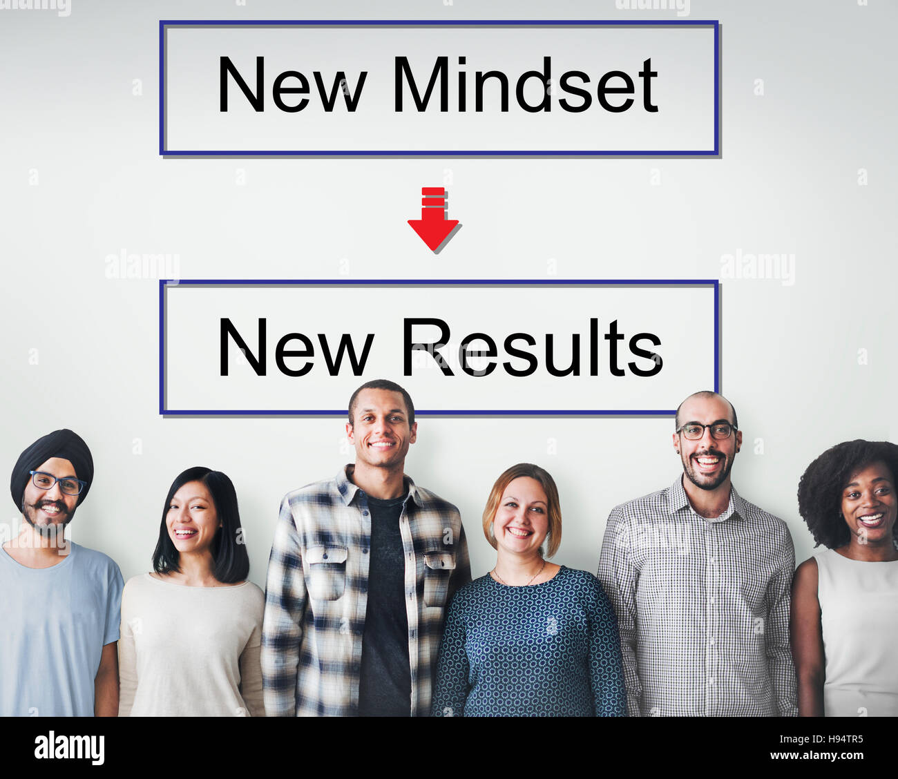 Mindset Opposite Positivity Negativity Thinking Concept Stock Photo - Alamy