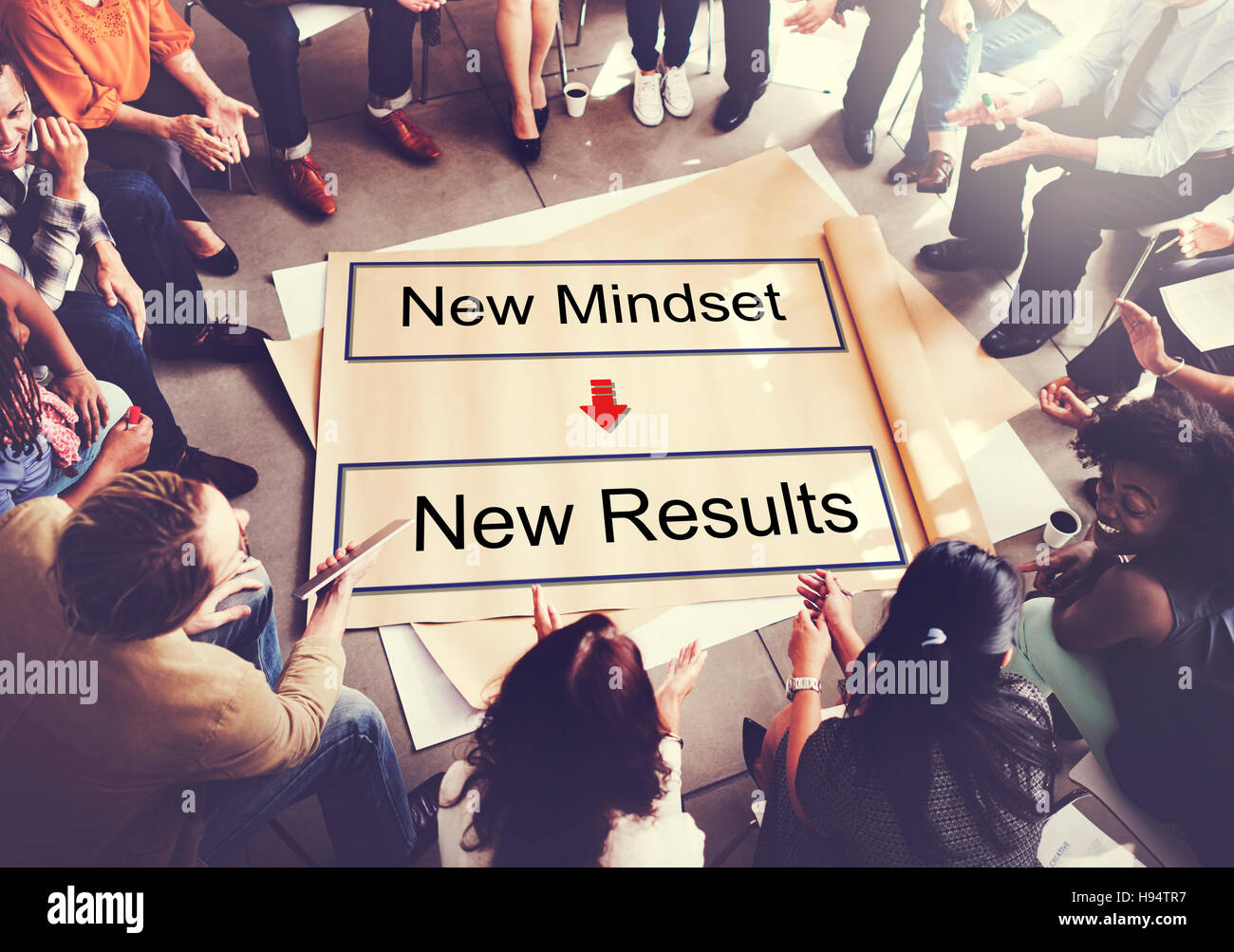 Mindset Opposite Positivity Negativity Thinking Concept Stock Photo - Alamy