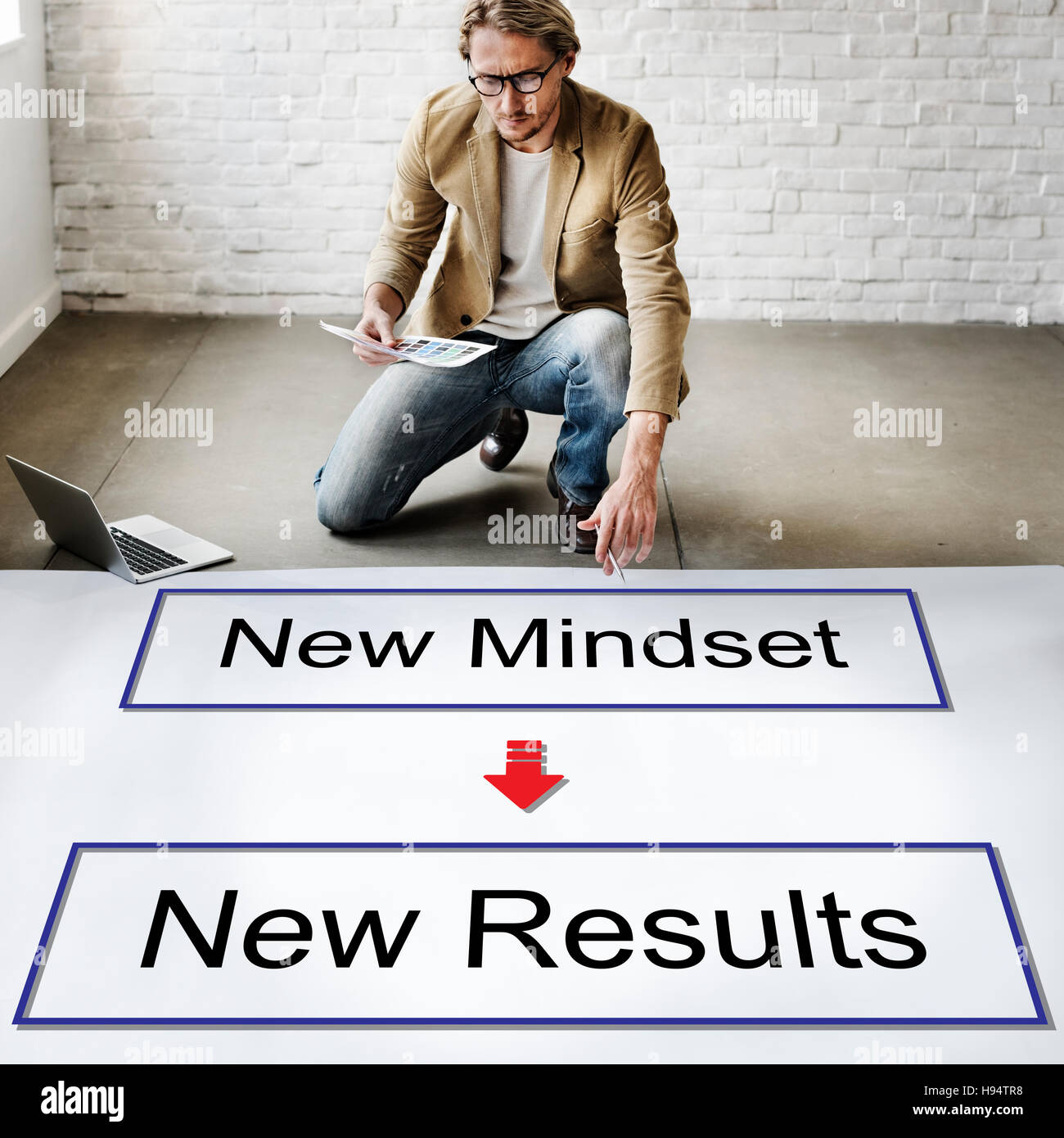 Mindset Opposite Positivity Negativity Thinking Concept Stock Photo - Alamy