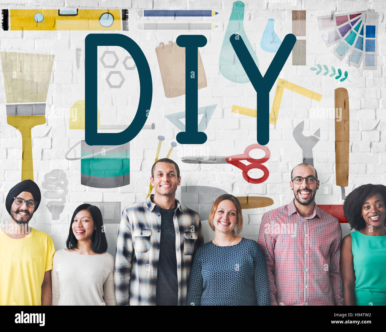 Do It Yourself Project Graphics Concept Stock Photo - Alamy
