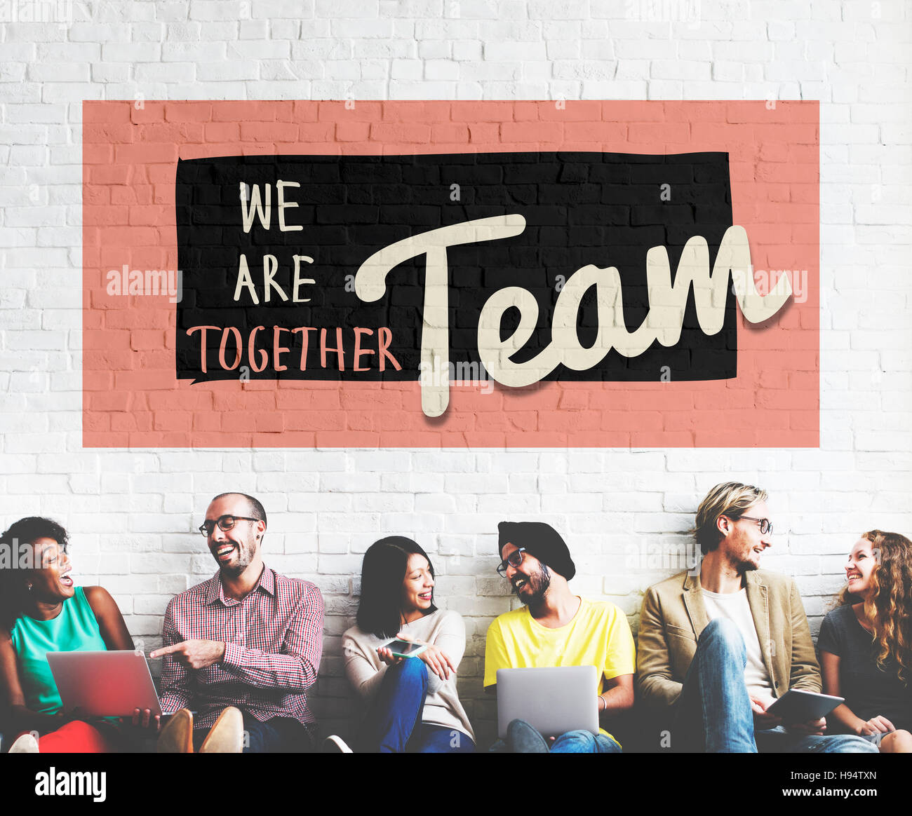 Team Teamwork Togetherness Union Partnership Concept Stock Photo - Alamy