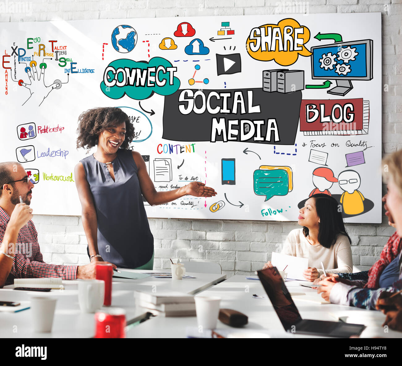 Social Media Technology Global Communication Concept Stock Photo - Alamy