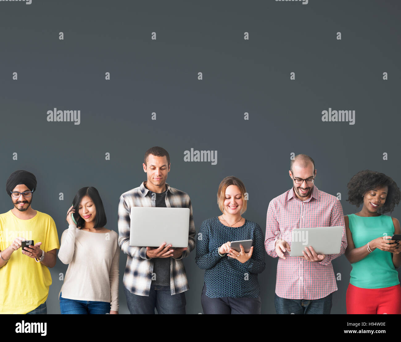 Group of People Connection Digital Device Concept Stock Photo - Alamy
