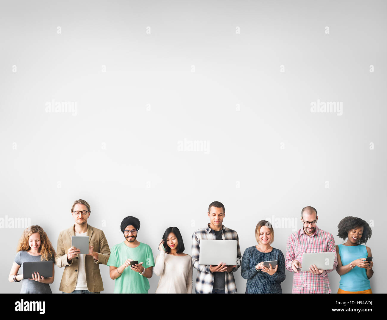 Group of People Connection Digital Device Concept Stock Photo - Alamy