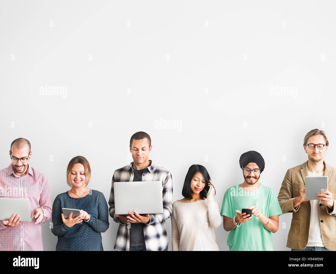 Group of People Connection Digital Device Concept Stock Photo - Alamy