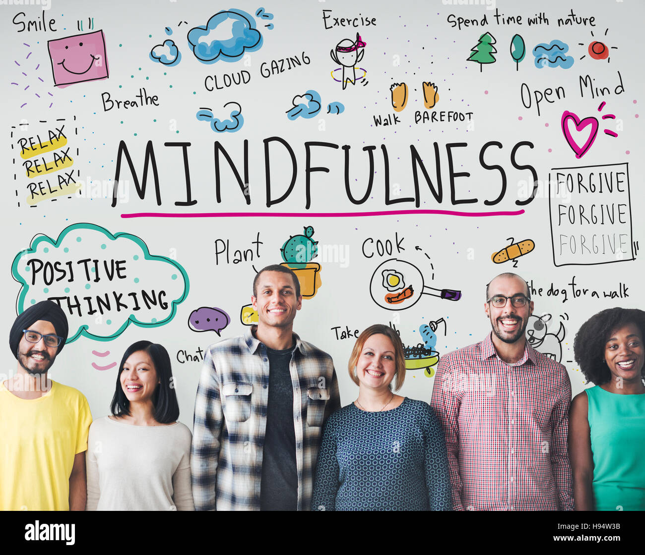 Mindfulness Optimism Relax Harmony Concept Stock Photo - Alamy
