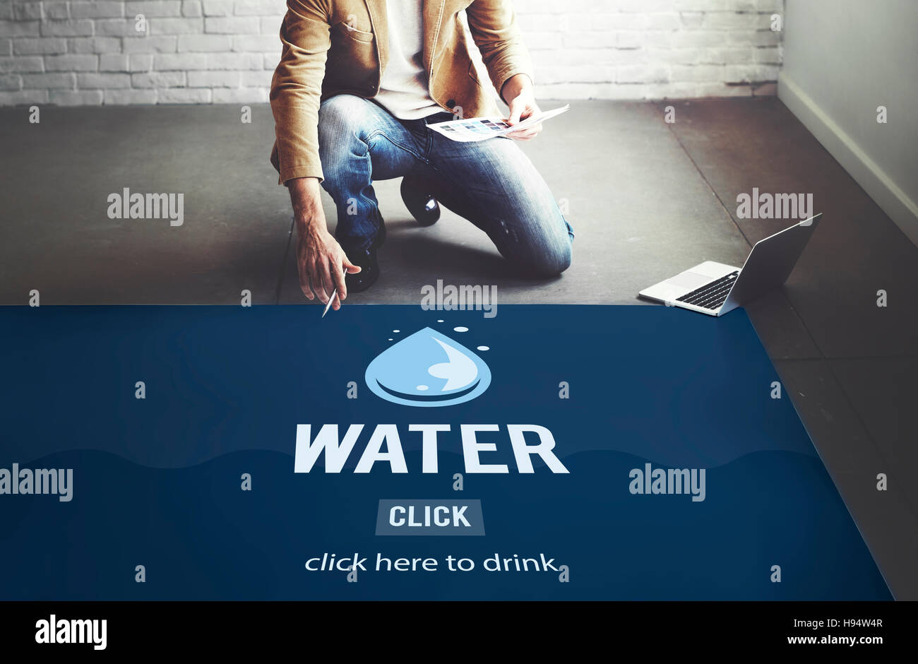 Water Drop Recycling Save Ecology Concept Stock Photo - Alamy