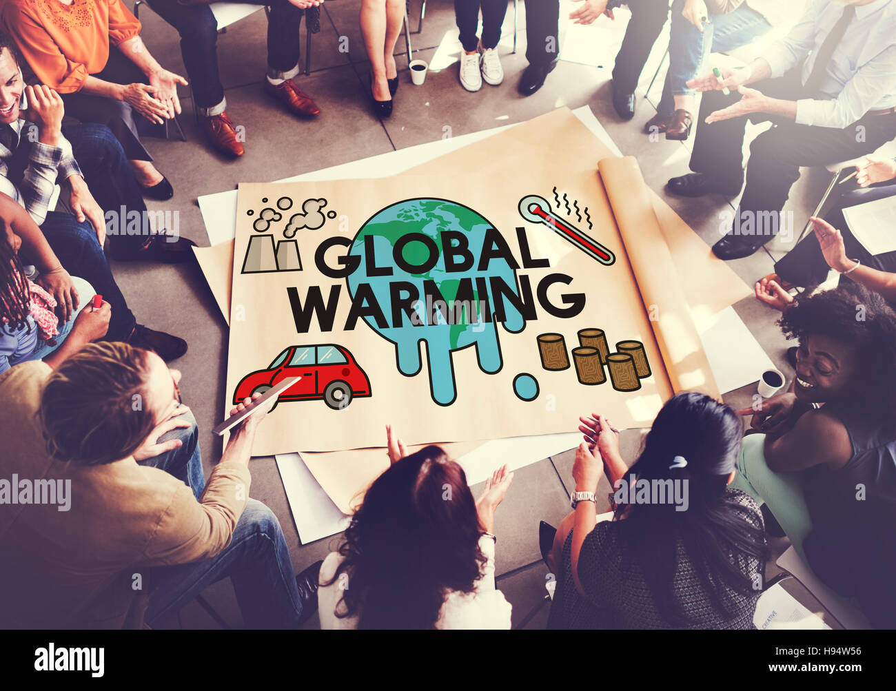 Global Warming Climate Environmental Industry Concept Stock Photo - Alamy