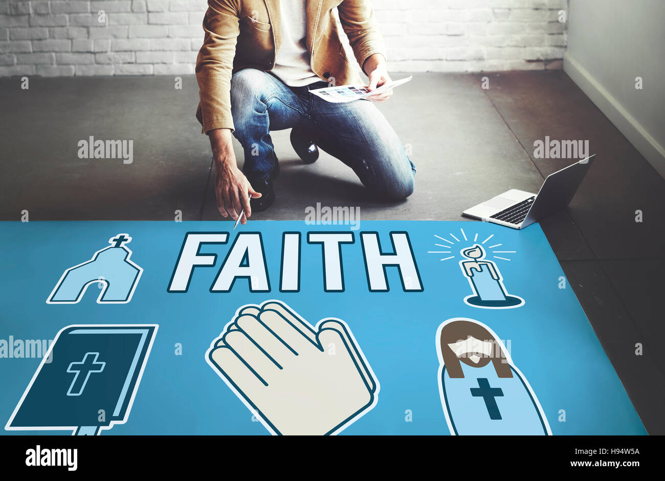 Faith Belief Believe Confidence Conviction Hope Concept Stock Photo - Alamy