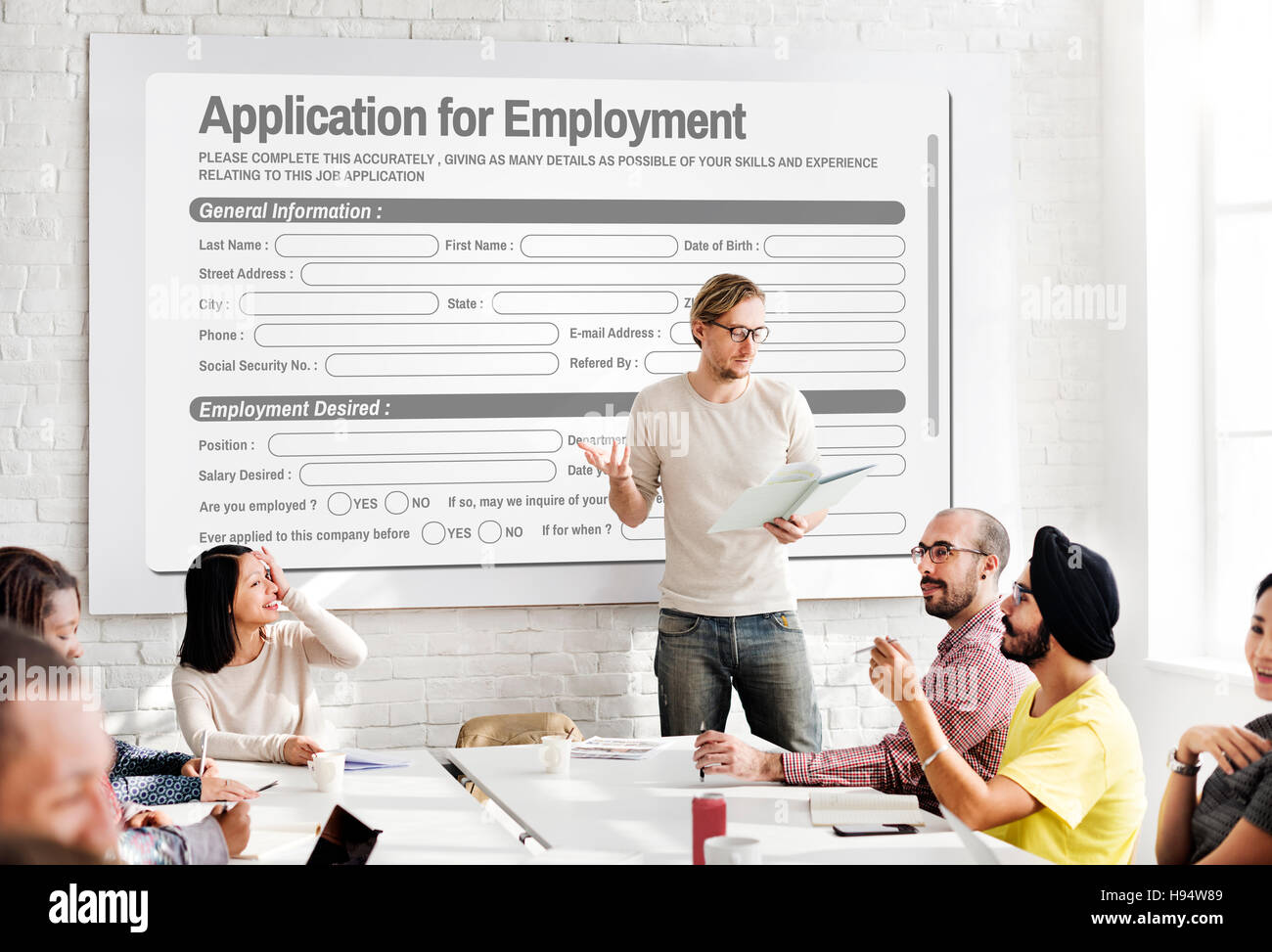 Application For Employment Form Job Concept Stock Photo - Alamy