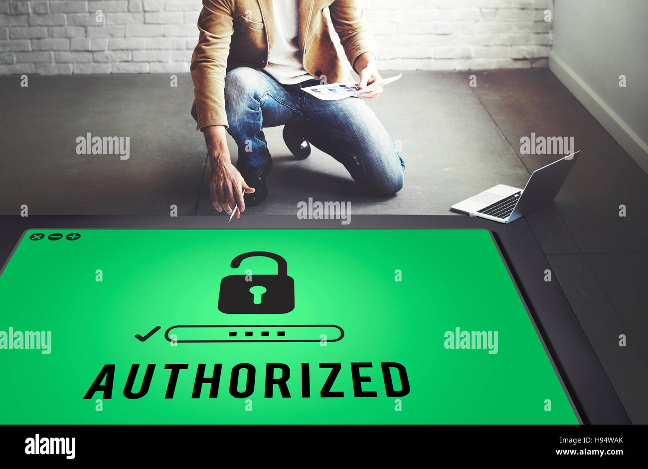 Authorized Access Opened Pass Authority Concept Stock Photo - Alamy