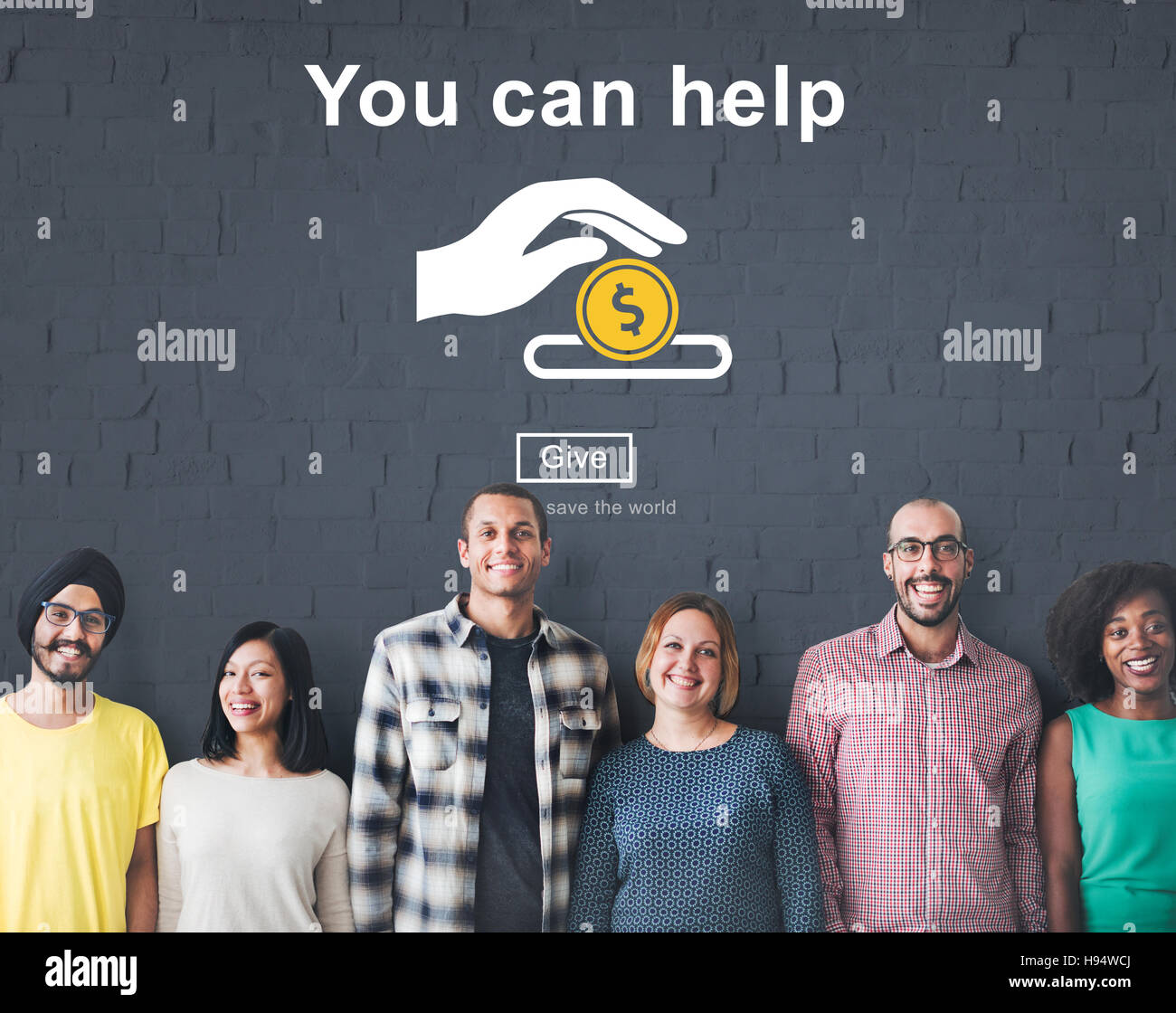 You Can Help Give Money Donate Concept Stock Photo - Alamy