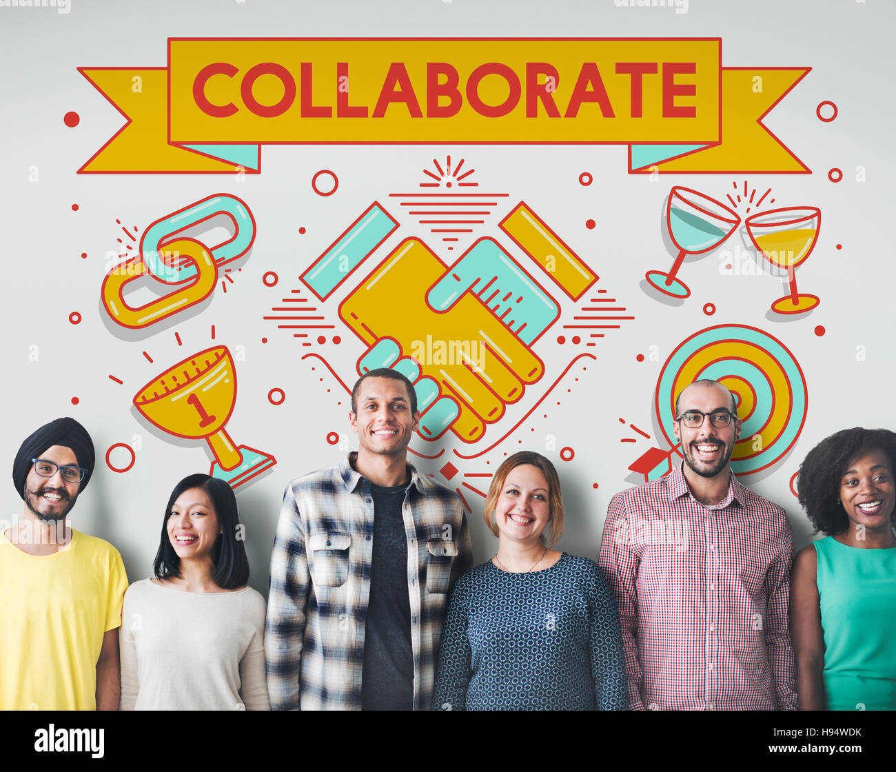 Collaboration Solution Partnership Cooperation Concept Stock Photo - Alamy