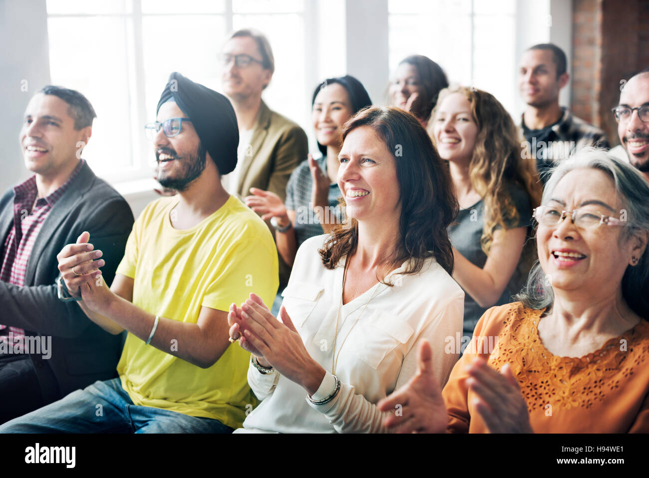 Applause Appreciation Award Cheerful Meeting Concept Stock Photo - Alamy