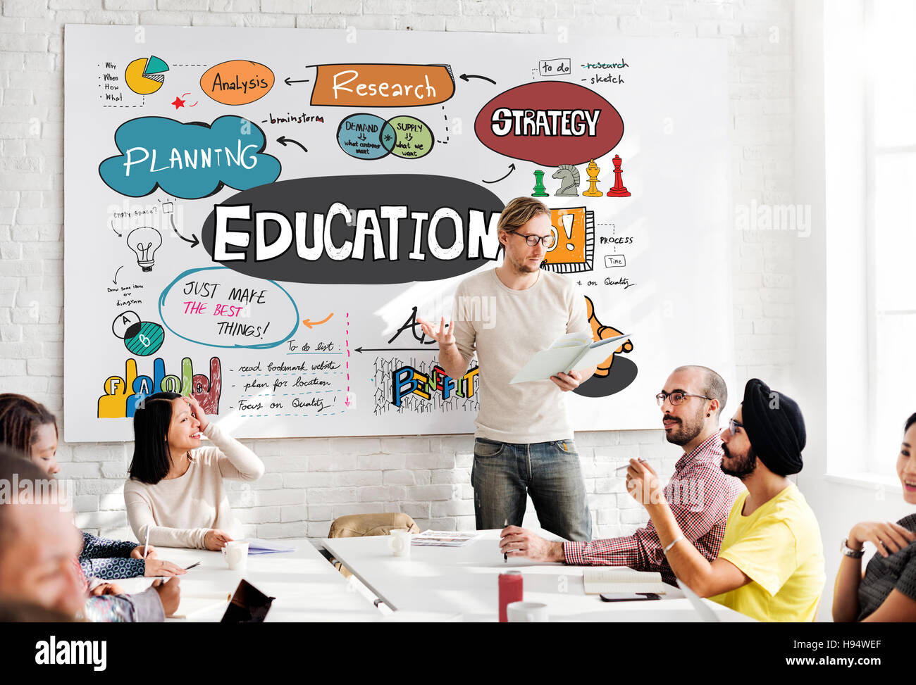 Education School Studies Learning Graphics Concept Stock Photo - Alamy