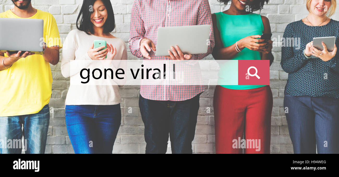 Gone Viral Cyber Connection Sharing Social Concept Stock Photo - Alamy