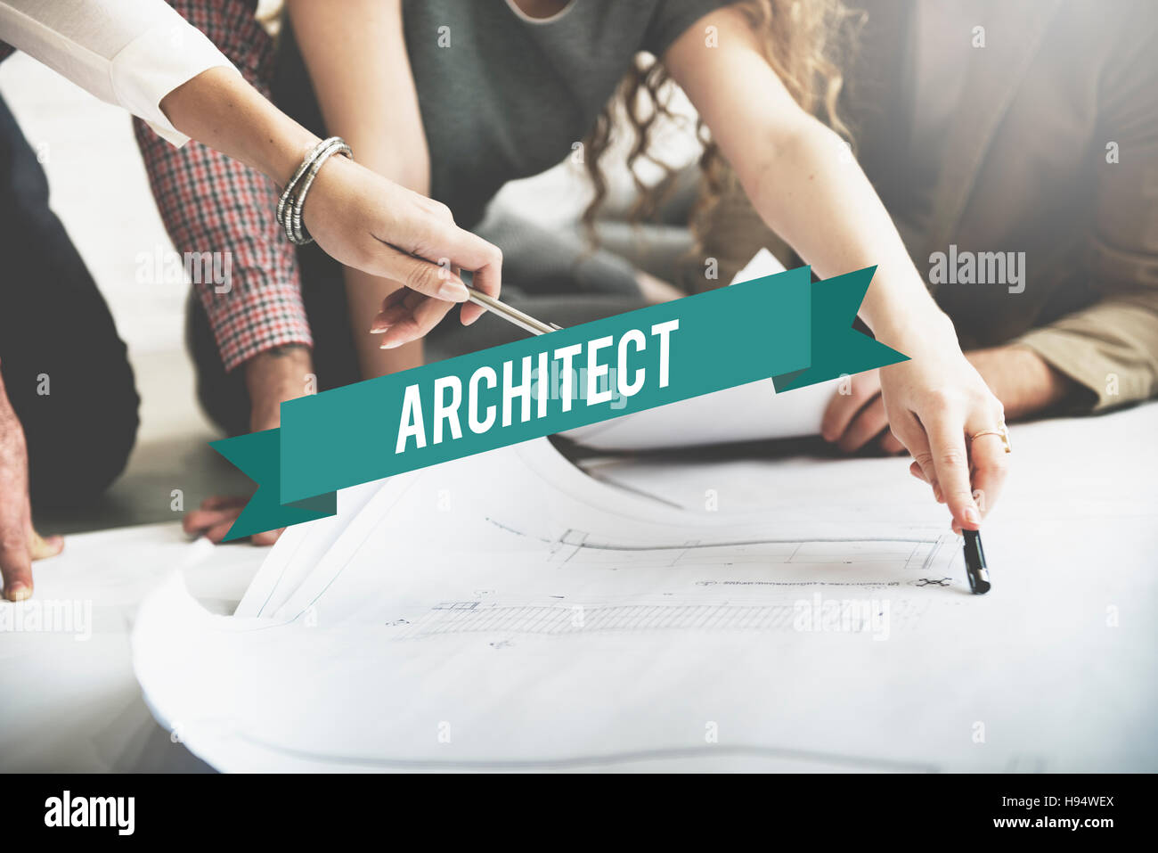 Architect Creative Occupation Engineer Professional Concept Stock Photo ...