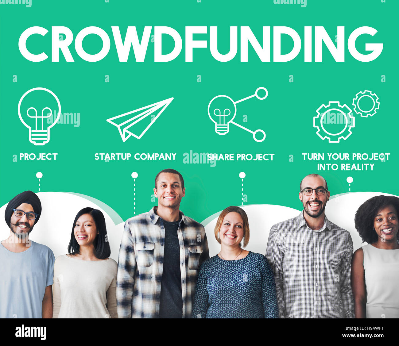 Crowdfunding Project Plan Strategy Business Graphic Concept Stock Photo ...
