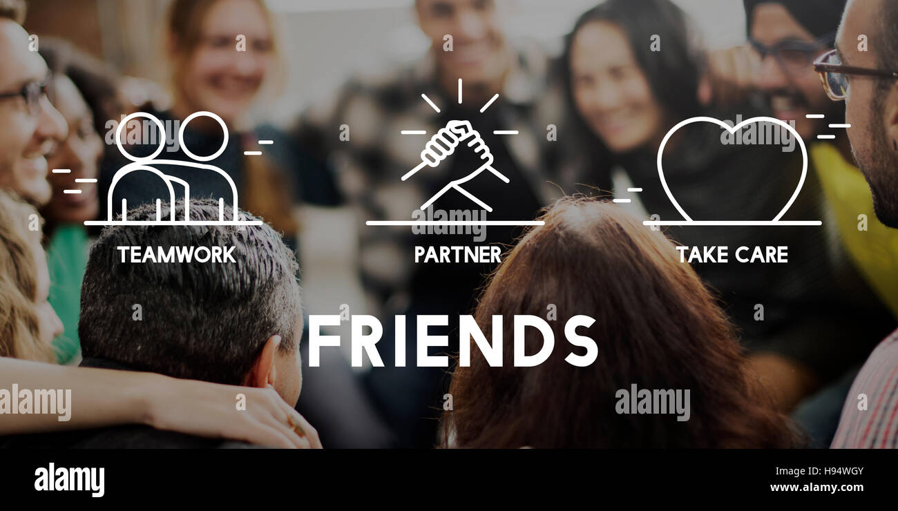 Friends Partner Take Care Teamwork Concept Stock Photo - Alamy