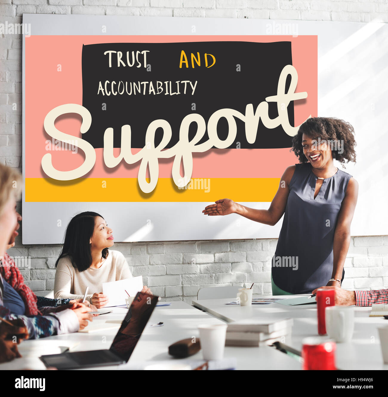 Support Assistance Aid Coaching Collaboration Concept Stock Photo - Alamy