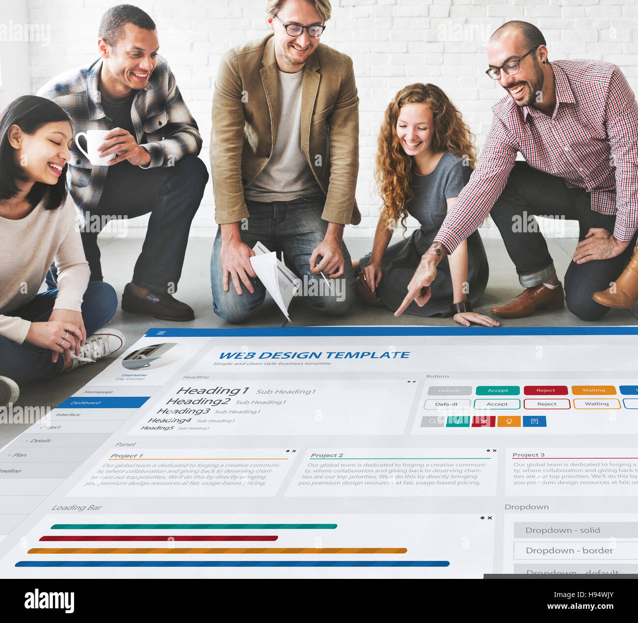 Creative Sample Website Design Template Concept Stock Photo - Alamy