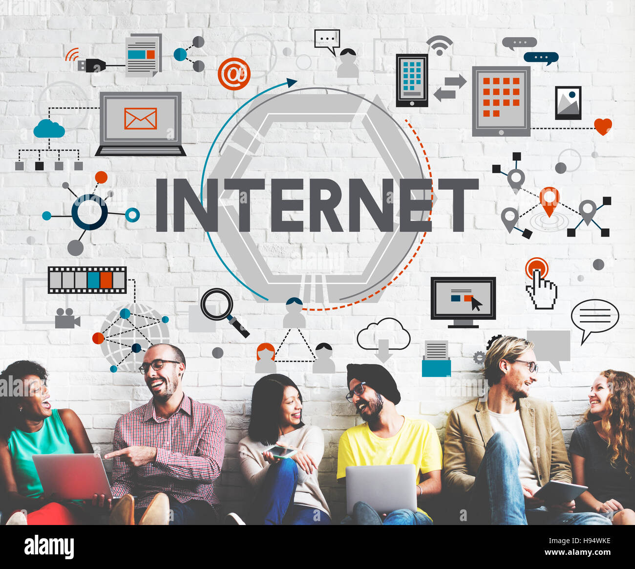 Internet Global Communication Connection Data Concept Stock Photo - Alamy