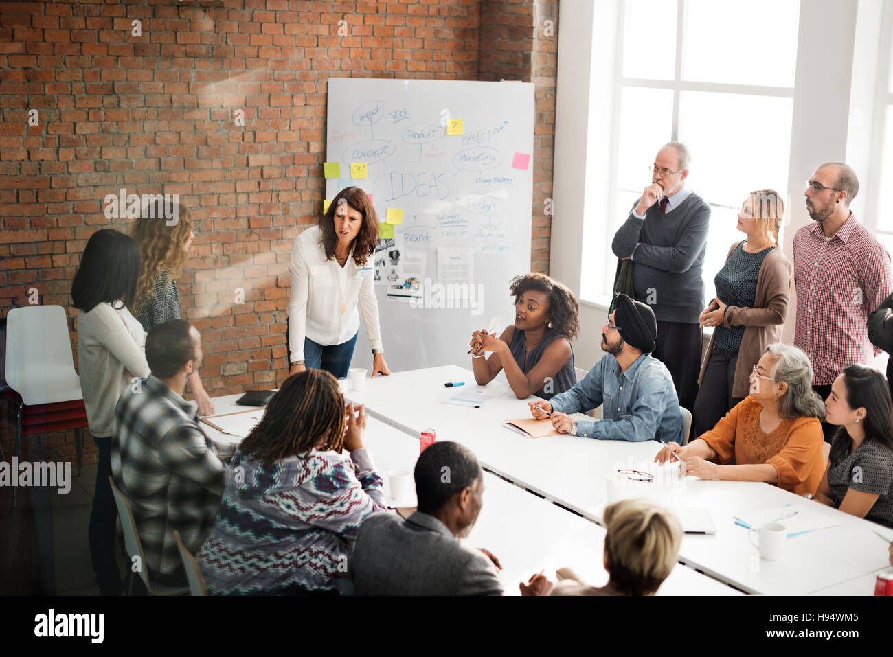 Meeting Discussion Talking Sharing Ideas Concept Stock Photo - Alamy