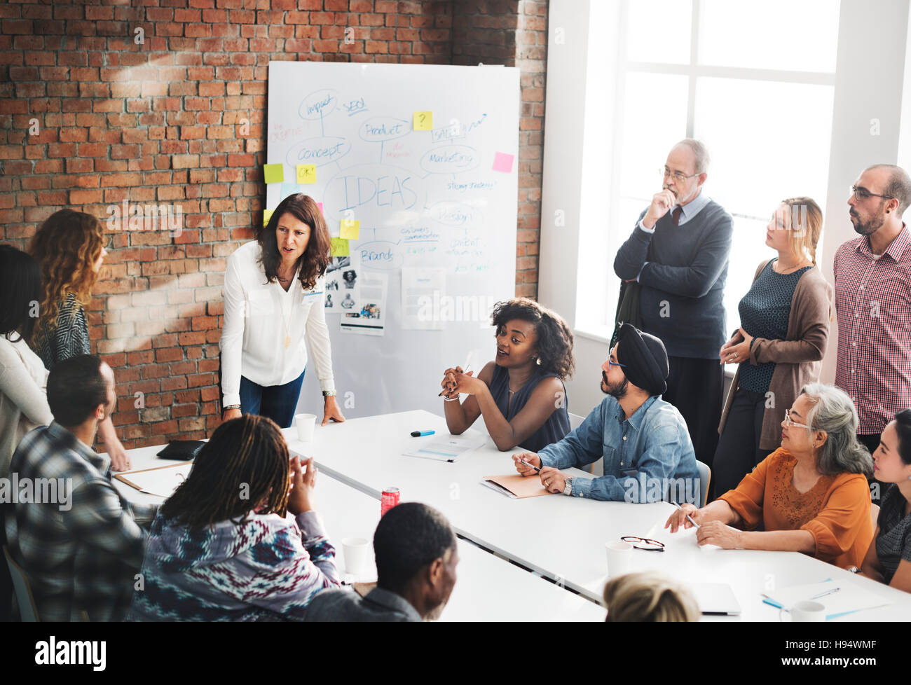 Meeting Discussion Talking Sharing Ideas Concept Stock Photo - Alamy