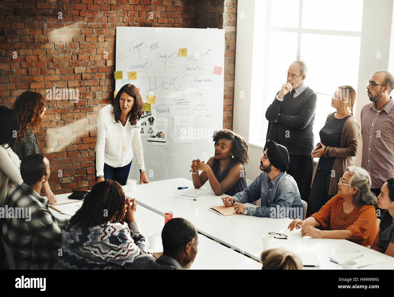 Meeting Discussion Talking Sharing Ideas Concept Stock Photo - Alamy