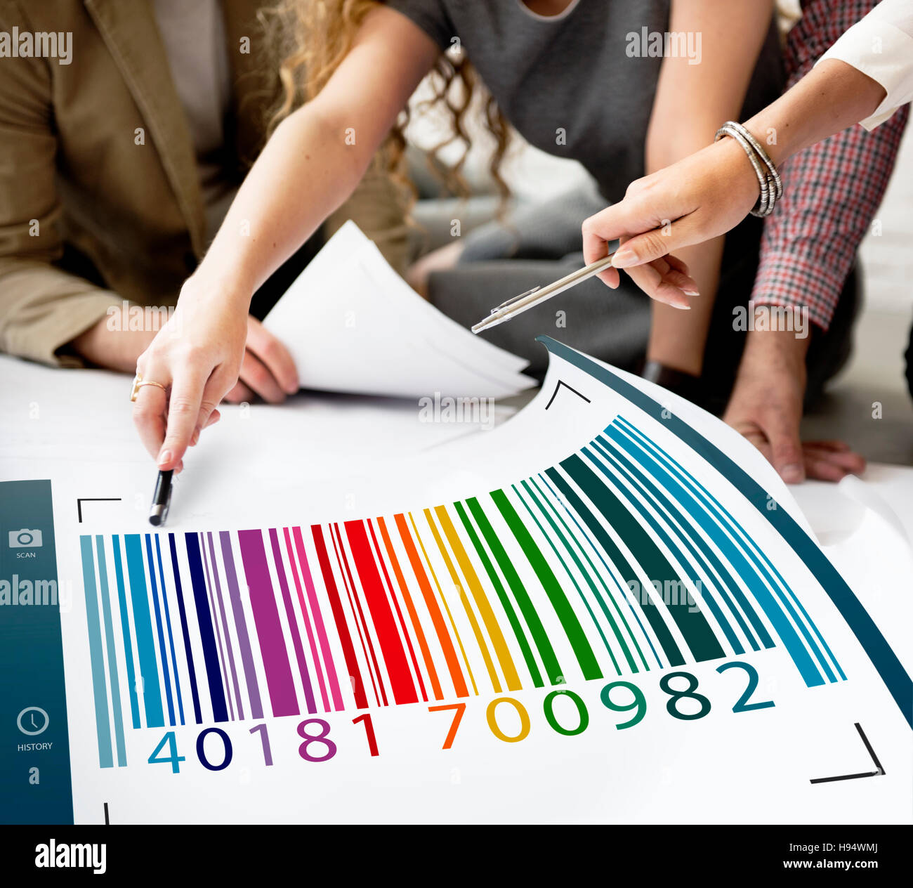 Barcode Label Camera Focus Interface Stock Photo - Alamy