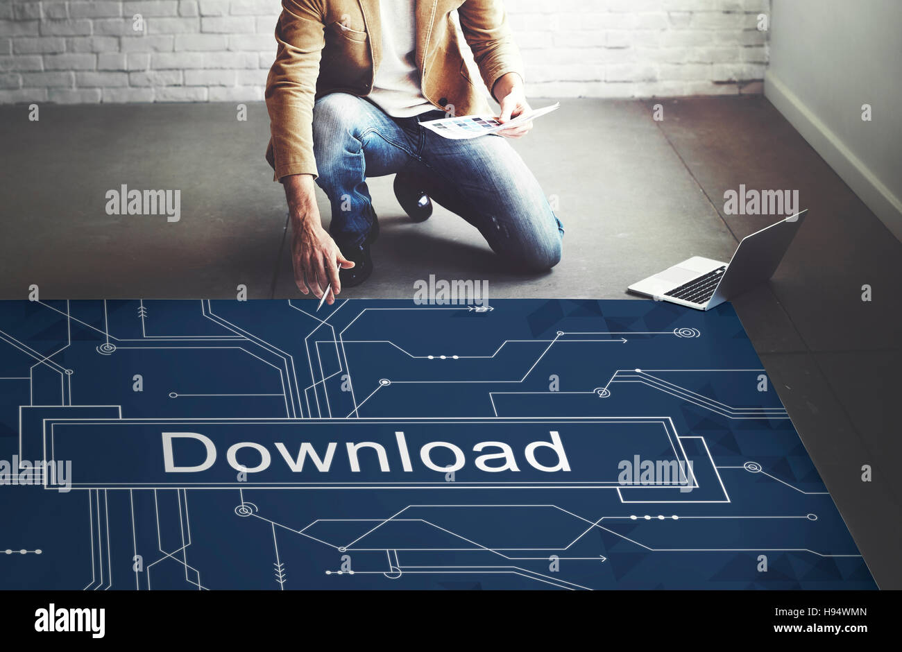 Download Files Information Technology Sharing Concept Stock Photo - Alamy