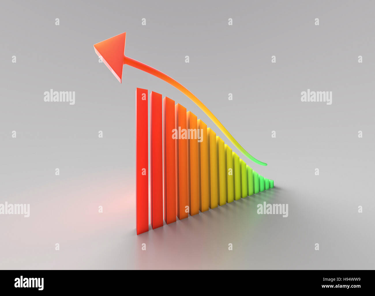 A 3d render of a graph Stock Photo - Alamy