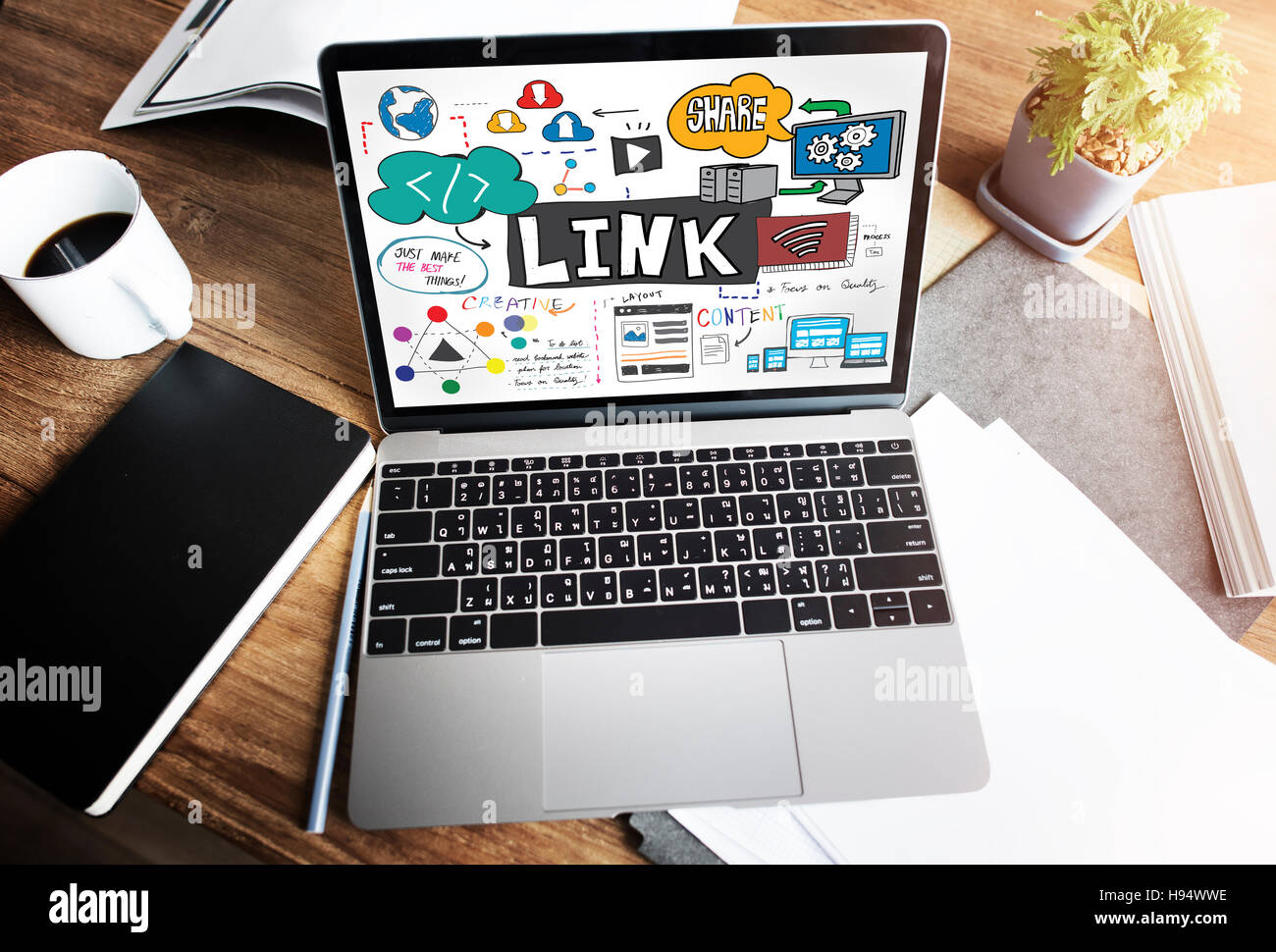 Link Connection Network Technology HTML Concept Stock Photo - Alamy