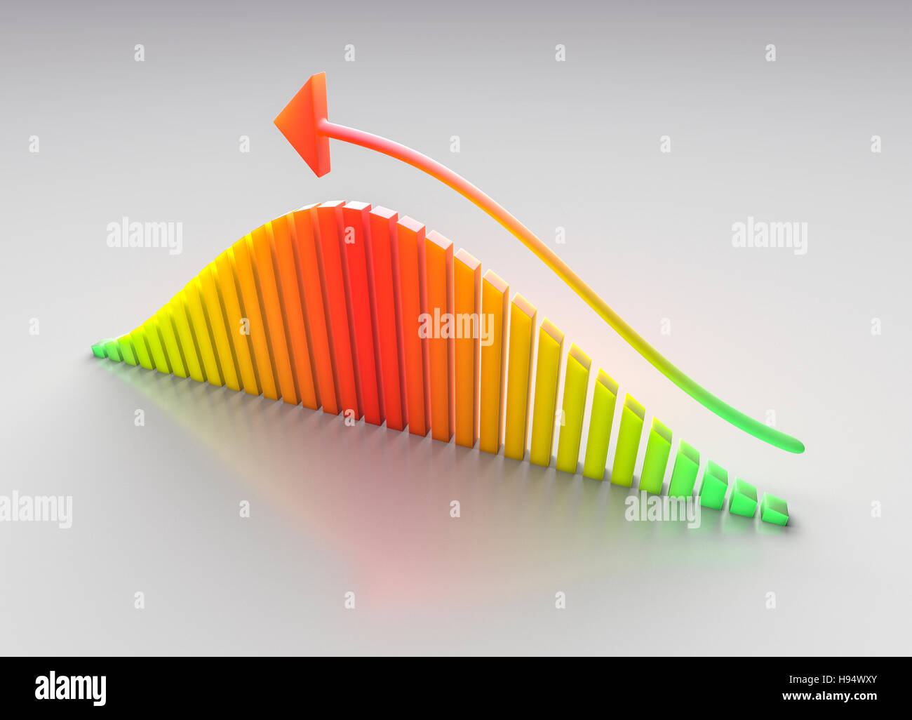 A 3d render of a graph Stock Photo - Alamy