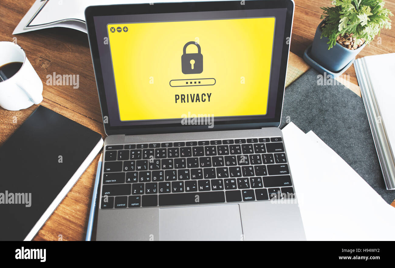 Lock Icon Password Protected Graphic Concept Stock Photo - Alamy