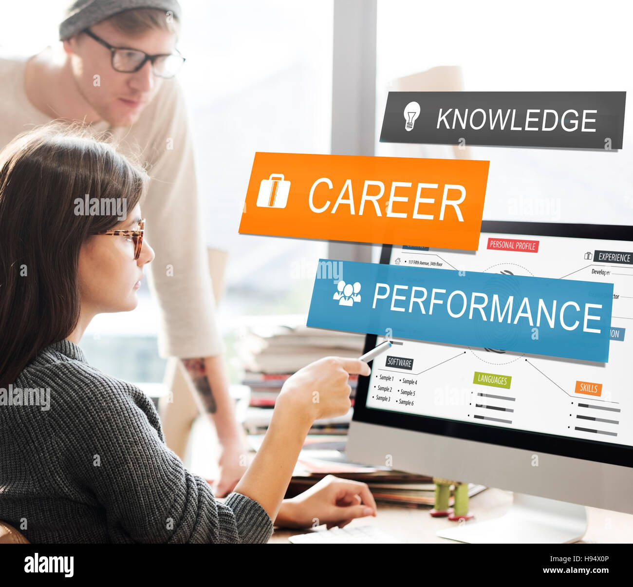 Career Performance Knowledge Word Concept Stock Photo - Alamy