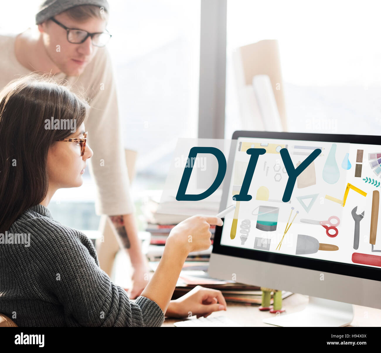 Do It Yourself Project Graphics Concept Stock Photo - Alamy