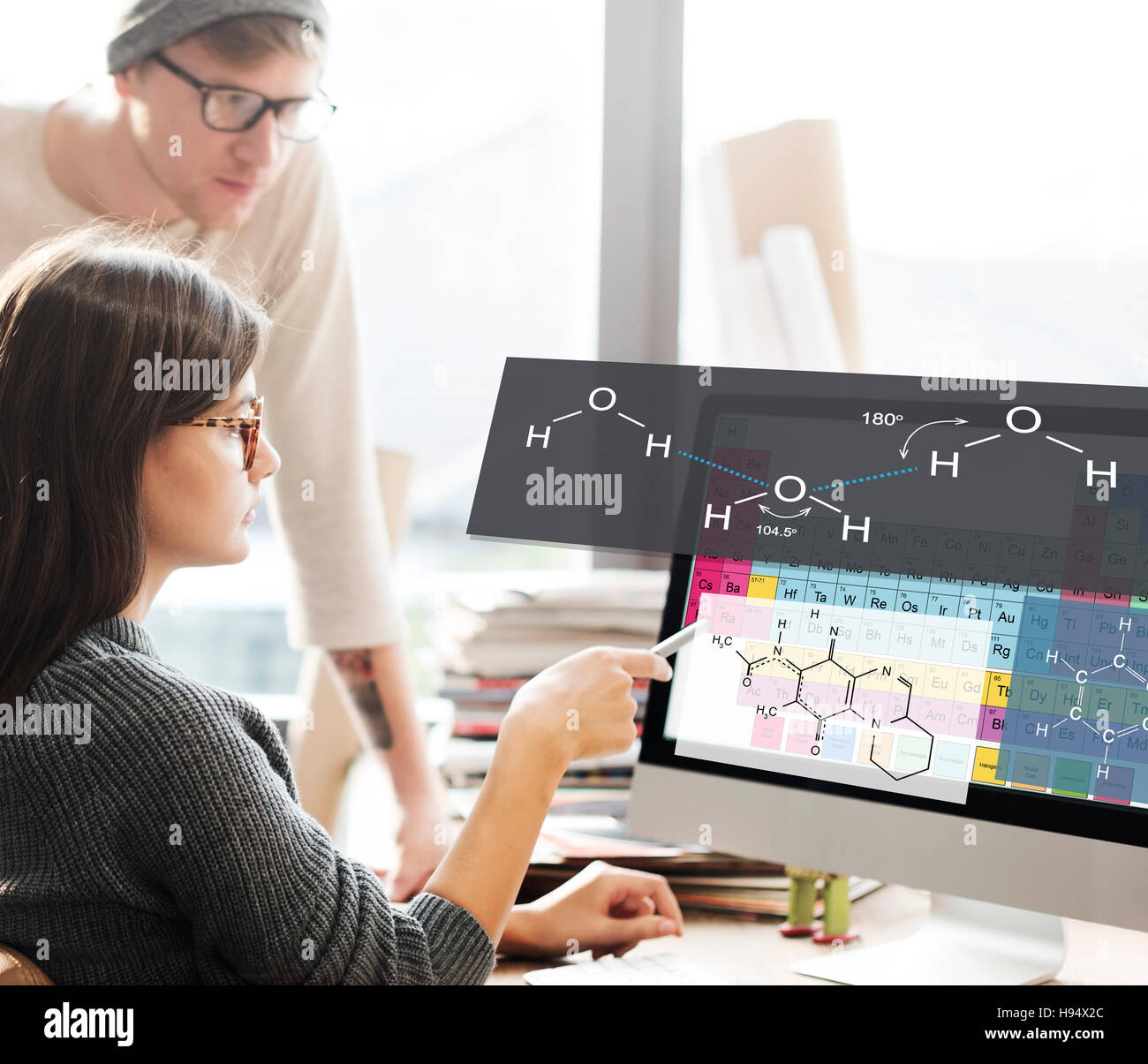 Formula Experiment Atom Chemistry Concept Stock Photo - Alamy