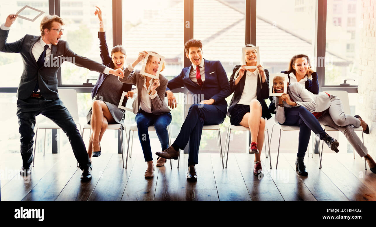 Business People Happiness Smiling Enjoyment Concept Stock Photo - Alamy