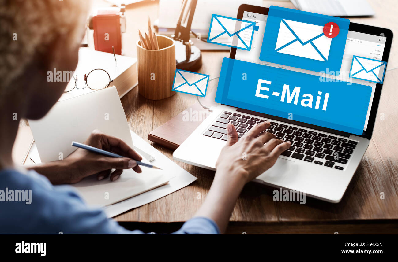 Email Inbox Electronic Communication Graphics Concept Stock Photo - Alamy