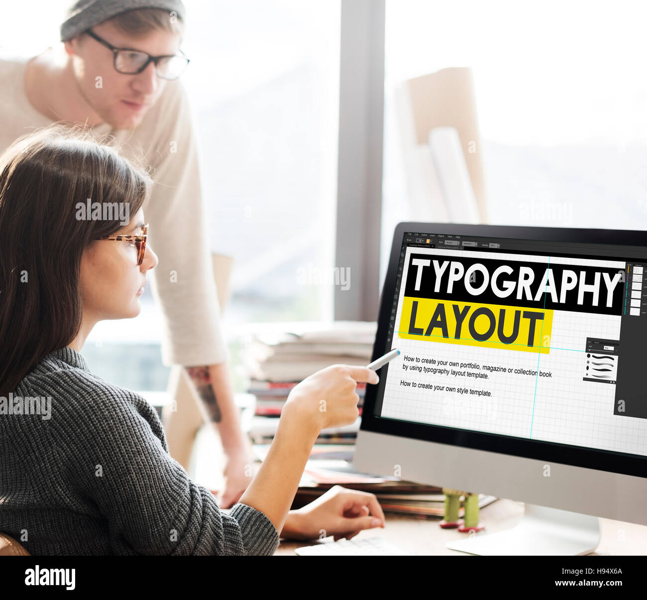 Typography Layout Responsive Design Creative Concept Stock Photo - Alamy