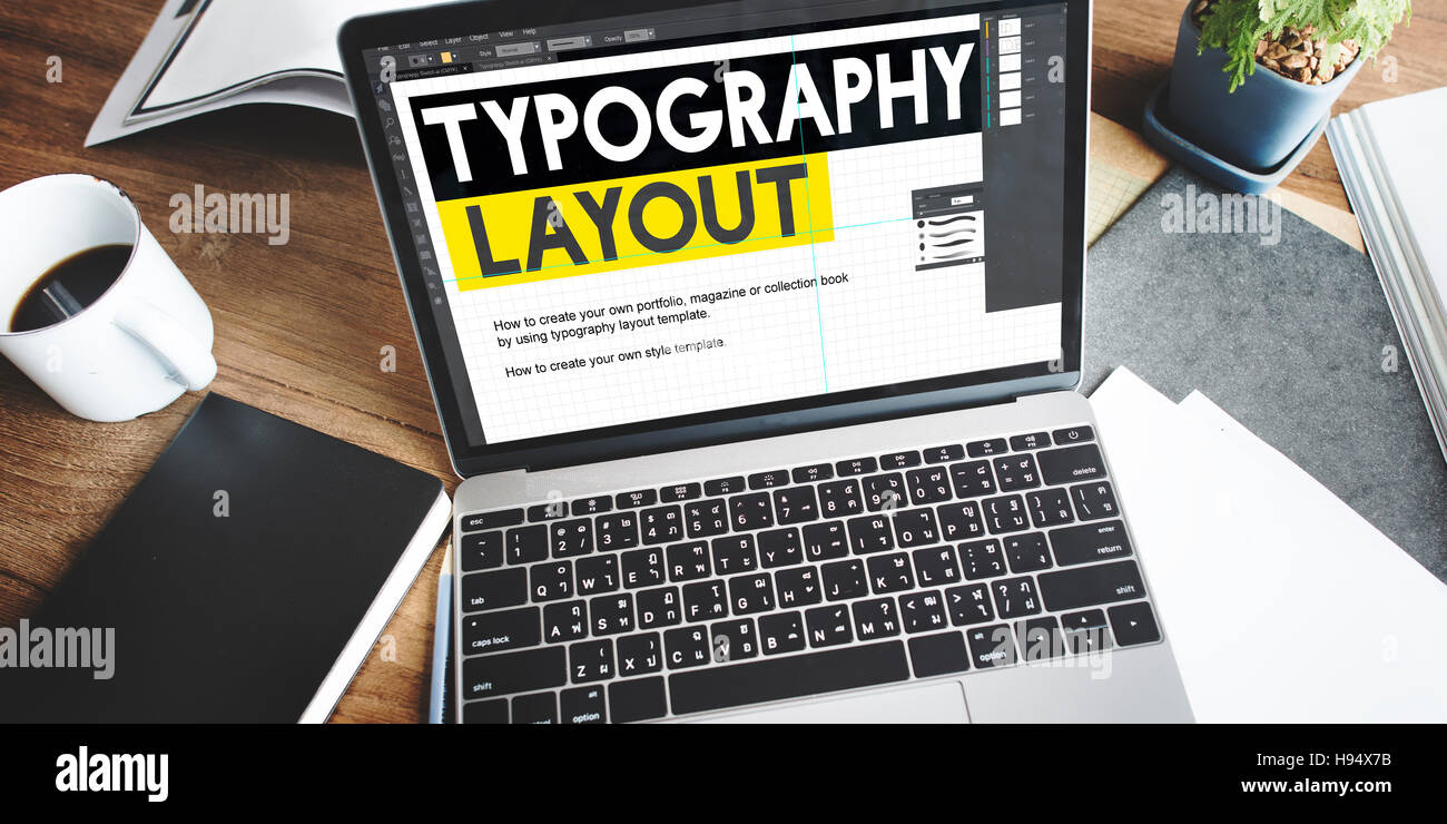 Typography Layout Responsive Design Creative Concept Stock Photo - Alamy