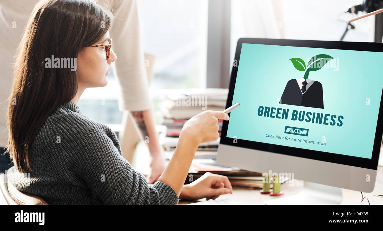Green Business Ecology Environment Concept Stock Photo - Alamy