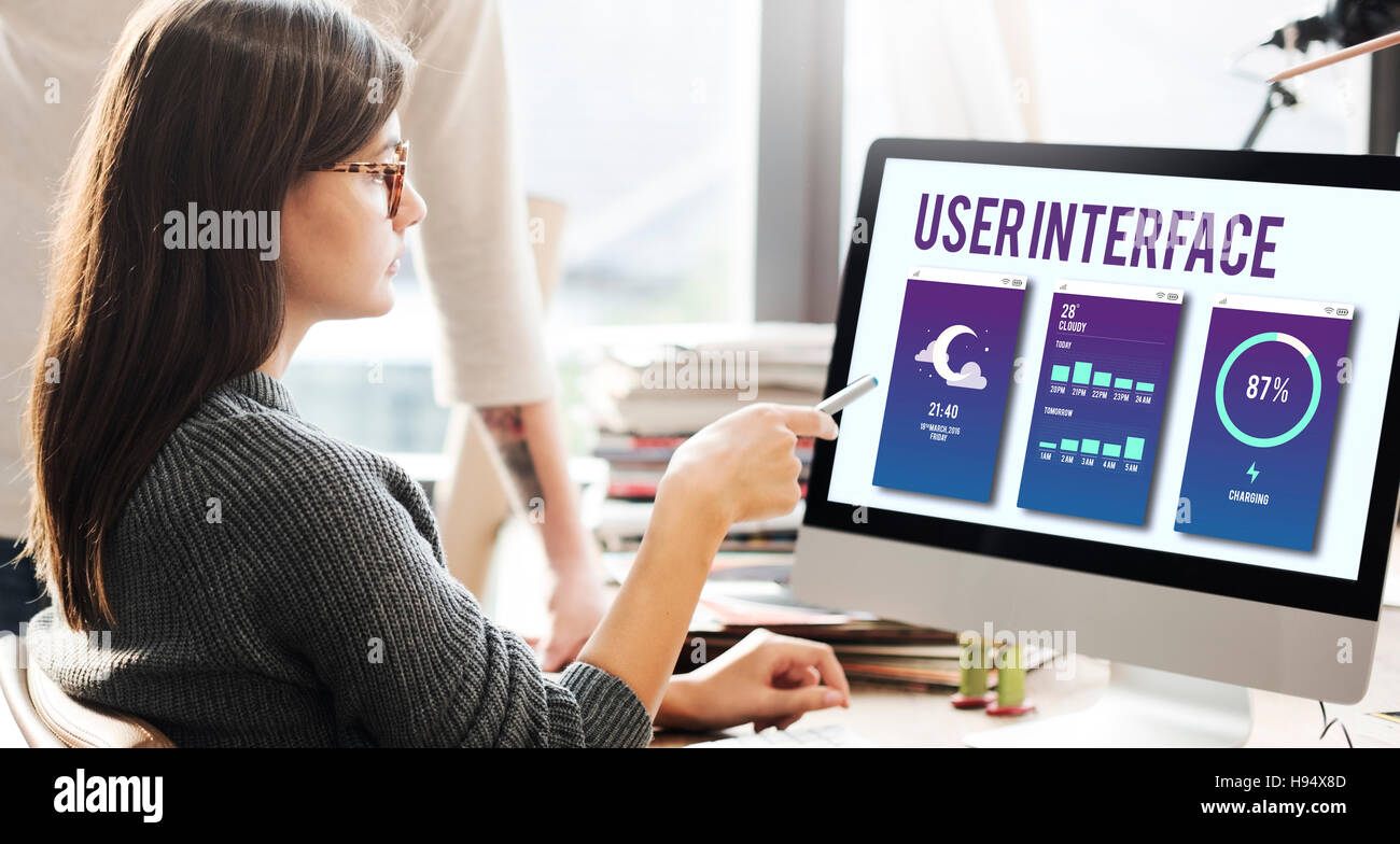 User Interface Operating System Electronic Technology Concept Stock ...