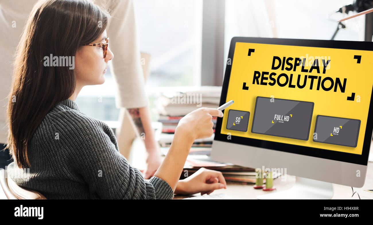 Display Resolution Screen Modern Technology Concept Stock Photo - Alamy