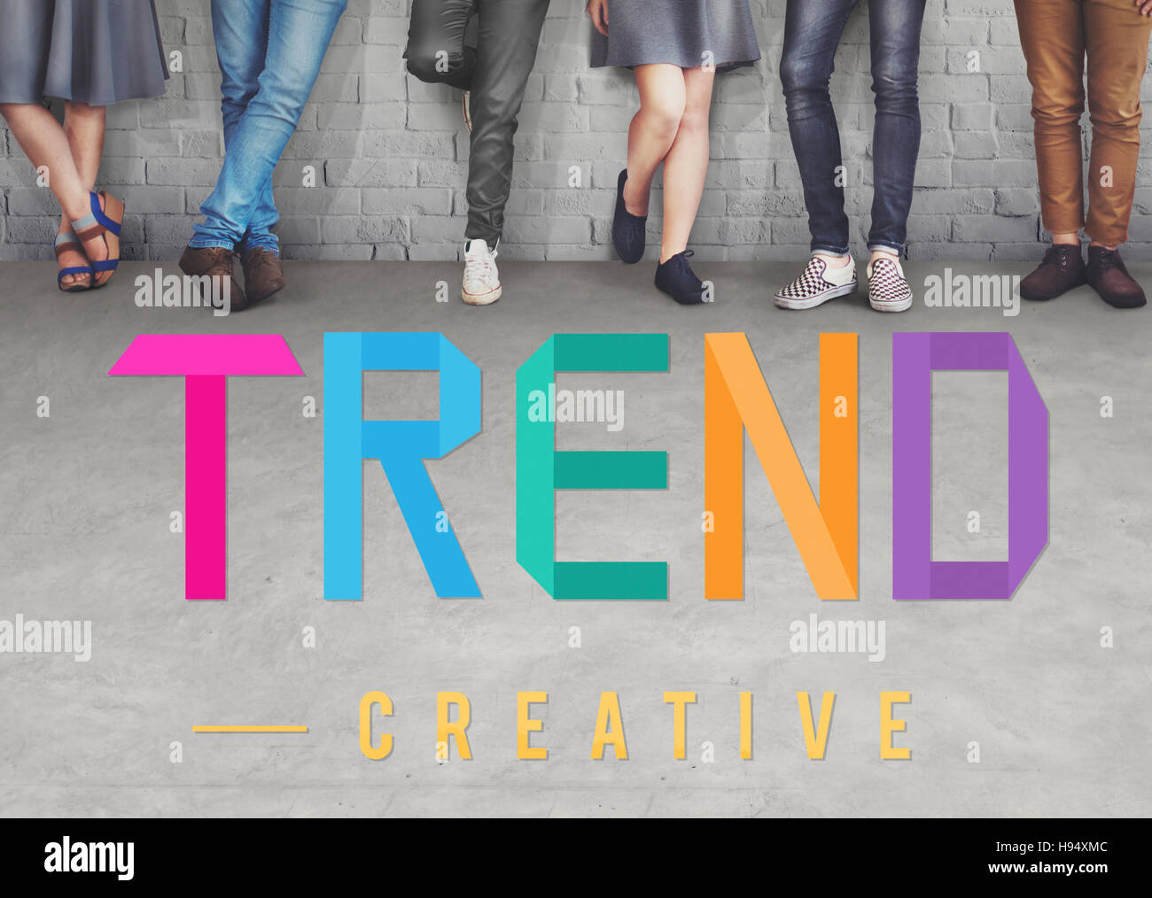 Trend Trending Trendy Fashion Forecast Design Concept Stock Photo - Alamy