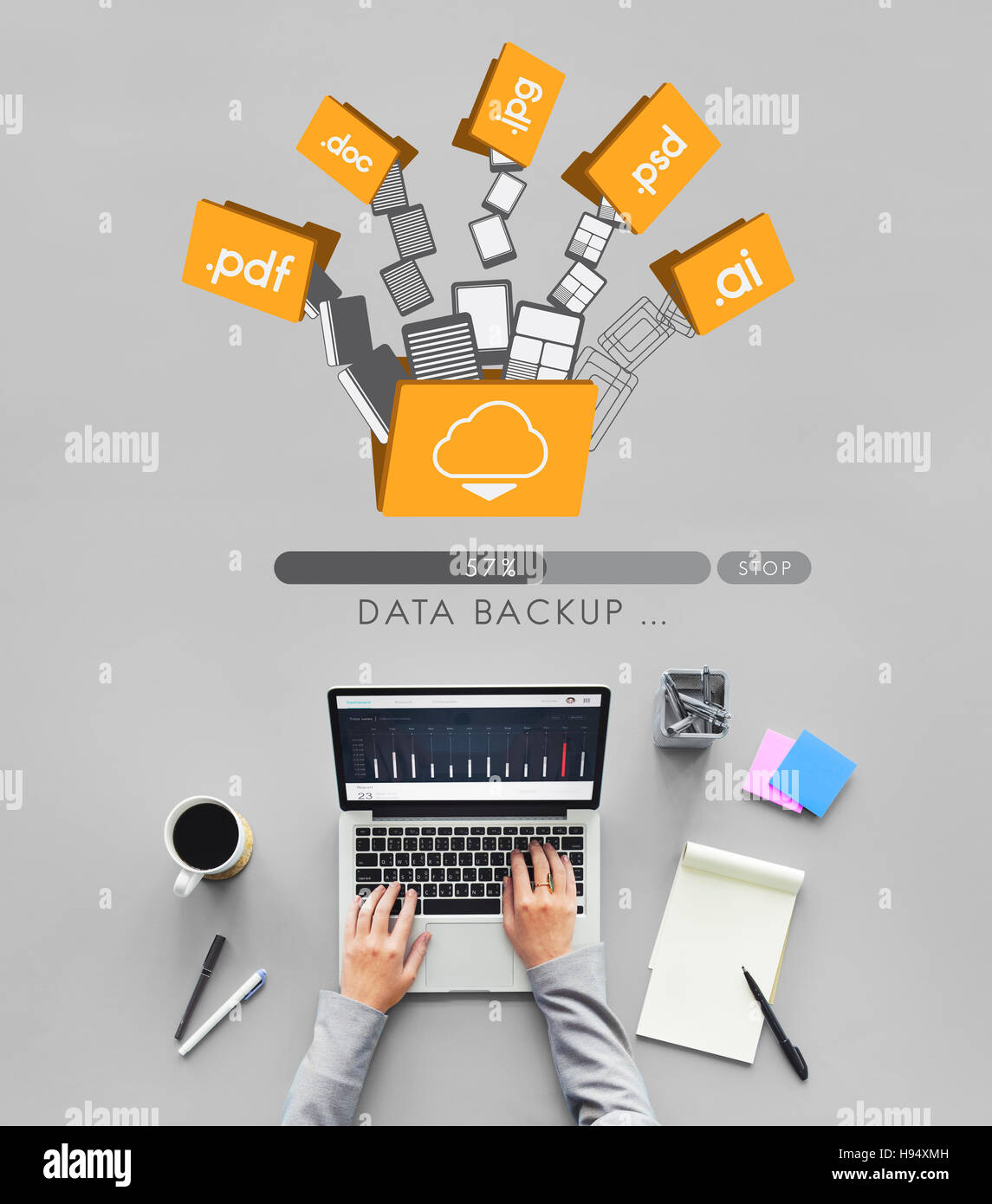 Data Backup Files Online Database Storage Concept Stock Photo - Alamy
